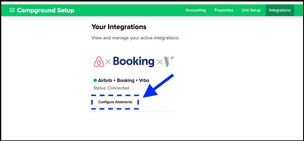 Integrations Configure Allotments: What's on the Page?